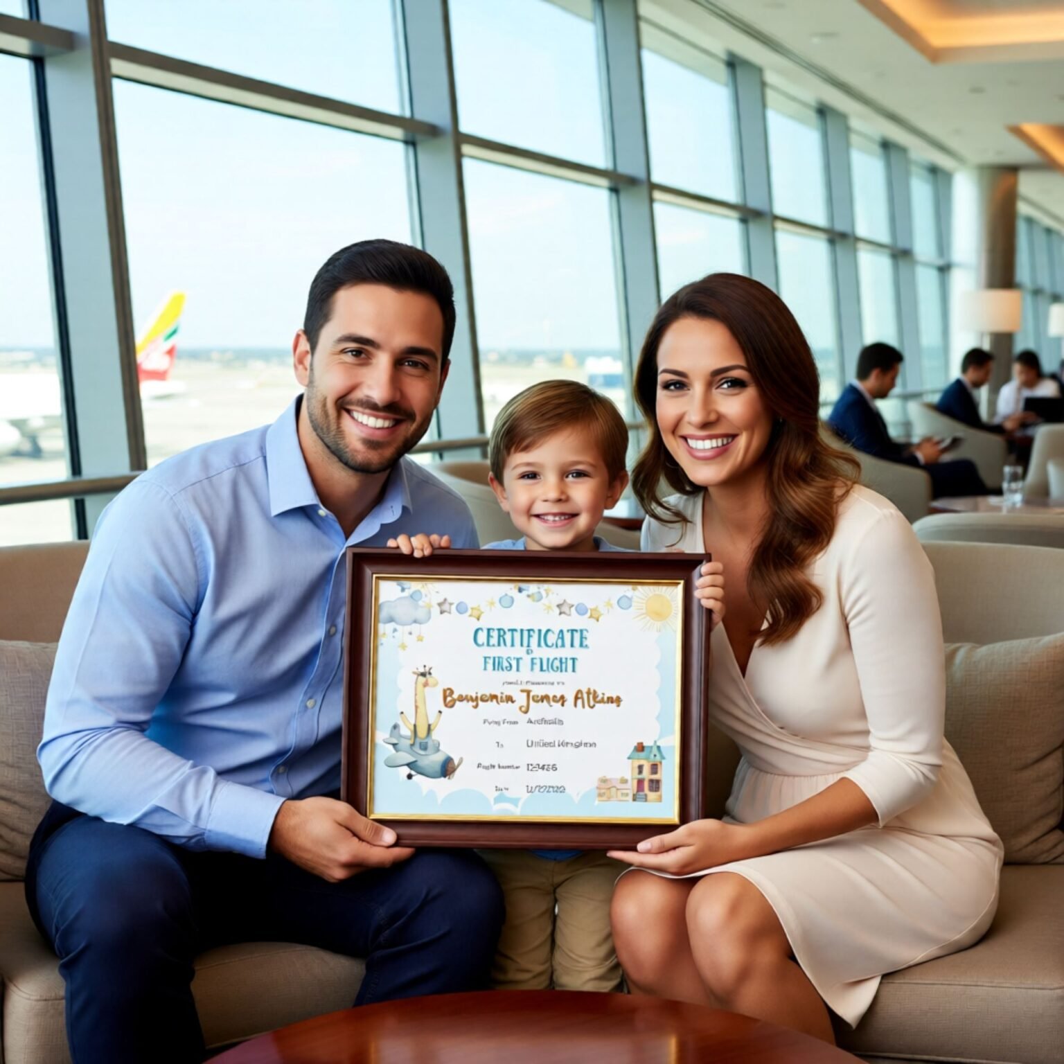 First Flight Certificate For Kids | Baby & Toddler Travel Keepsake ...